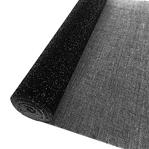 Sov Sparkly Superfine Glitter Leather Sheets Shiny Faux Fabric Canvas Perfect for Craft DIY Handmade Projects Patchwork Bow Craft Key Chain 8" x 53" (21 cm x 135 cm) 1 roll (Blue)