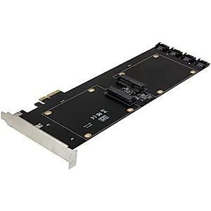 SEDNA - PCI Express (PCIe) Quad 2.5 Inch SSD/HDD Mounting Adapter (with Built in Power Circuit, no Need SATA Power Connector,), SSD/HDD not Included
