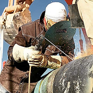 Western Welder Outfitting - Welding Shirt Western Style | Light Weight Tripled-Stitched Welding Shirts, Relaxed Fit, Non FR (XL, Khaki)