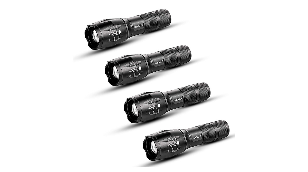 JARDLITE LED Emergency Flashlight - 4 Pack Tactical Torch