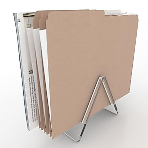 Vray Designs LLC Clear Acrylic File Holder -Office Desk File Organizer | Premium 6mm Acrylic Organizer with 5 Sections | File Folder Holder, Mail Organizer, Acrylic Desk Organizer | Made in USA (FH1)