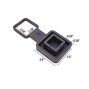 2 Inch Hitch Cover Trailer Hitch Cover Black Trailer Hitch Cover Tube Plug Insert for 2 Inch Hitch Receiver Plug