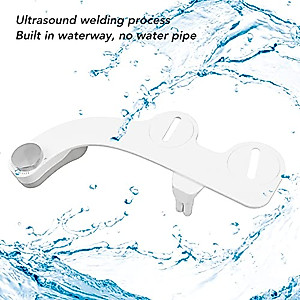 XWXLIJV Bidet Attachment for Toilet Non Electric Self Bidet Toilet Seat Attachment with Dual Nozzle 7/8 Copper Tee Bidet Toilet Attachment with Hose for Feminine Posterior Wash