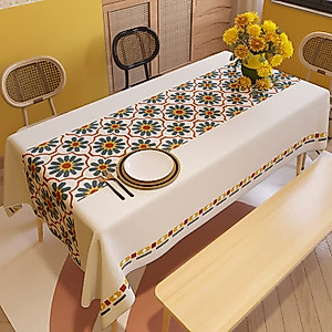 NUER Fashion Tablecloth High-end Waterproof American Light Luxury Rural Tablecloth Rectangular Coffee Table Cover Table A7 140x140cm