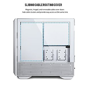 LIAN LI LANCOOL III E-ATX PC Case, Spacious RGB Gaming Computer Case with Hinged Tempered Glass Doors, Fine Mesh Panels, 4x140mm PWM Fans Pre-Installed High Airflow Chassis (White)