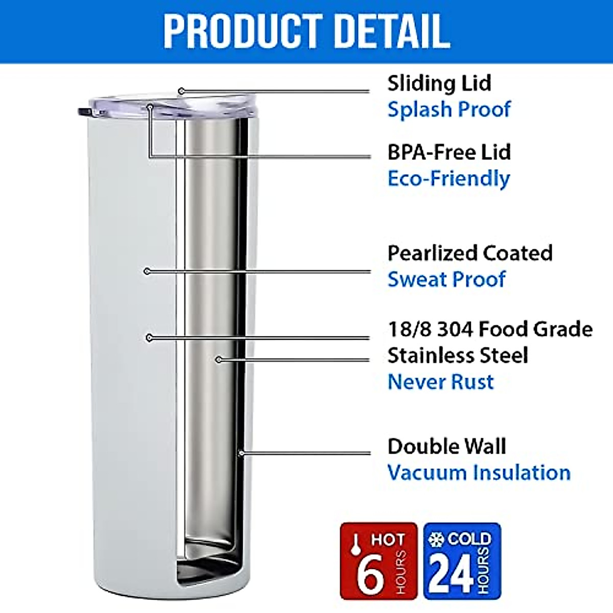 Hyturtle Personalized Picture Dog Dad 20oz Tumbler with Lid Gifts for Dog Lovers, Funny Father's Day Cup Gift For Men, Best Gift Ideas for Fur Dad Custom Name Stainless Steel Travel Skinny Cup