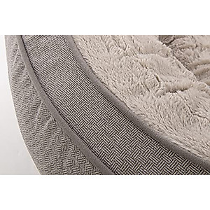 TrustyPup Snuggle Soother Bolstered Couch Cuddler Memory Foam Pet Bed - Gray, Extra Large