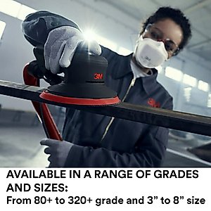 3M Xtract Net Disc 710W, 5 in, 12 Piece Multi-Pack Hook and Loop Sanding Discs, 80+, 120+, 180+, 220+, 240+, 320+, Virtually Dust-Free, Assorted Grades, 88518