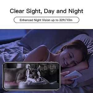 ULOFY 2K/3MP 360° Pet Camera with Phone App, 2.4G WiFi Only, Indoor Security Camera for Baby/Dog, Pan/Tilt Video Baby Monitor with Super IR Night Vision, Motion Detection, 2-Way Audio, Work with Alexa