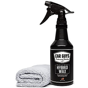 CAR GUYS Hybrid Spray Wax | Advanced Car Wax | Long Lasting and Easy To Use | Safe on All Surfaces | 18 Oz Kit