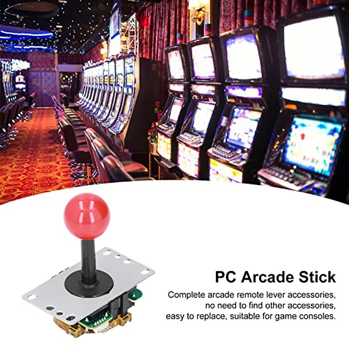 CHICIRIS PC Arcade Stick, Metal Simple Installation Multipurpose Remote Controller Zero Delay Joystick Kit for Game Consoles