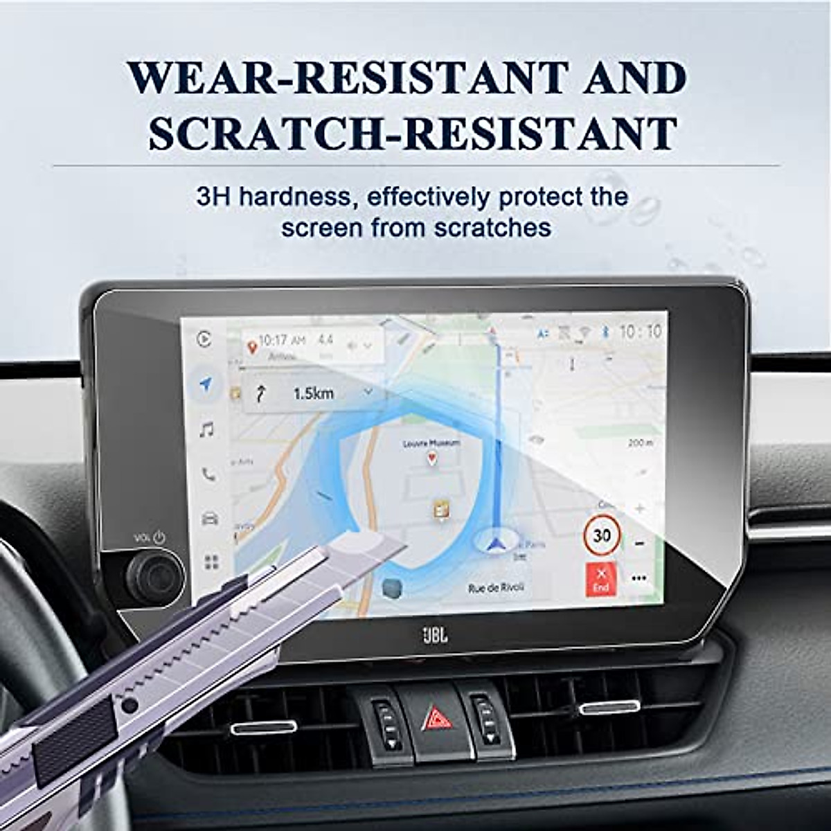 BIBIBO for 2023 Toyota RAV4 Screen Protector for 2023+ Toyota RAV4 Navigation Display,2023 RAV4 10.5 inch Touchscreen 2PCS PET Nano Protective Film High Definition Crystal Clear Shield