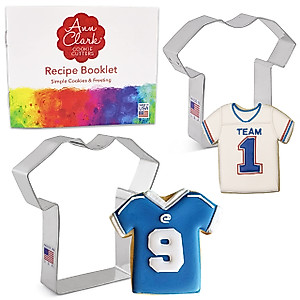T-Shirt/Jersey Cookie Cutters 2-Pc. Set Made in USA by Ann Clark, 3.75", 4.5"