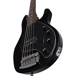 Sterling By MusicMan 5 String Bass Guitar, Right, Black (RAY35-BK-R2)