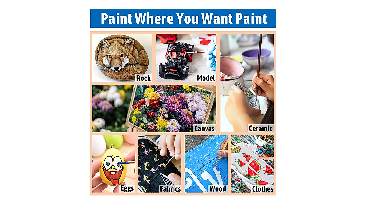 FIXSMITH Acrylic Paint Set - 24 Vibrant Colors