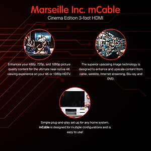 Marseille Networks mCable Cinema Edition 3-foot HDMI