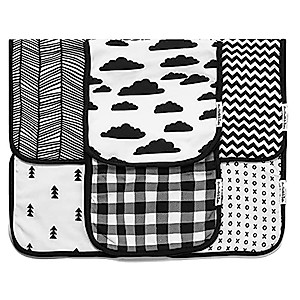 BaeBae Goods Burp Cloths for Baby Boy & Girl - Ultra Absorbent Burping Rags - Anti Shrink Unisex Burpy Clothes - Super Soft Jersey Cotton, Large 21"x10" - Thick for Newborn Cloth Diapers - 6 Pack