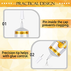 B7000 Rhinestone Glue Clear, B-7000 Glue 3.7 fl oz Upgrade Multi-Function Adhesive Super Glue with Cap & Precision Tip for Jewelry Repair, Small Hobby Models, Metal Stone Crafts, Fabric, Shoes(110ML)