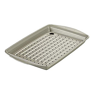 Rachael Ray Nonstick Bakeware Set without Grips includes Nonstick Bread Pan, Baking Pans, Cake Pans, Cookie Sheet / Baking Sheet - 10 Piece, Silver