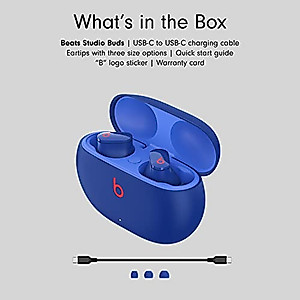 Beats Studio Buds - True Wireless Noise Cancelling Earbuds - Compatible with Apple & Android, Built-in Microphone, IPX4 Rating, Sweat Resistant Earphones, Class 1 Bluetooth Headphones - Ocean Blue