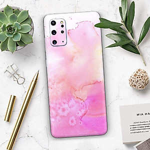 DesignSkinz Subtle Pink 2 Absorbed Watercolor Texture Protective Vinyl Decal Wrap Skin Cover Compatible with The Samsung Galaxy S20 (Screen Trim & Back Glass Skin)