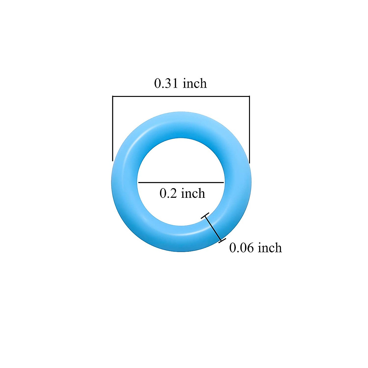 ThreeBulls 120Pcs Clear Rubber O-Ring Keyboard, O-Rings Keycaps, Switch Dampeners Keycap, for Cherry MX Key Switch Keyboards Dampers,Blue