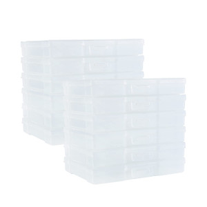 Naivees 5" x 7" Photo Storage Case, 12 Inner Photo Organizer Keeper, Extra Large Storage Picture Boxes, Seed Storage, Transparent Craft Keeper (12 PACK)