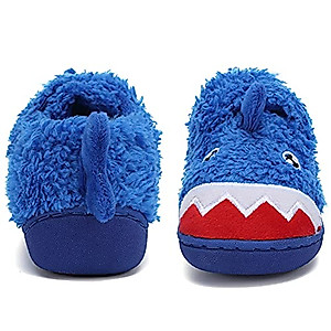 CIOR Toddler Slippers Boys Girls Socks Lightweight Comfort Slip on Kids Indoor Warm Home Shoes U121WTMTDK489.EL-Shark-24.5