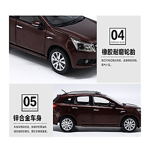 Alloy Resin Car Vehicle Model 1 18 Fit for Nissan Venucia T70 Vehicle Diecast Scale Alloy Car Model Static Display Adult Collection Toys Festive Deluxe Gift (Color : B)