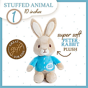 KIDS PREFERRED Beatrix Potter Peter Rabbit Gift Set with Stuffed Animal, Rattle, and Teether