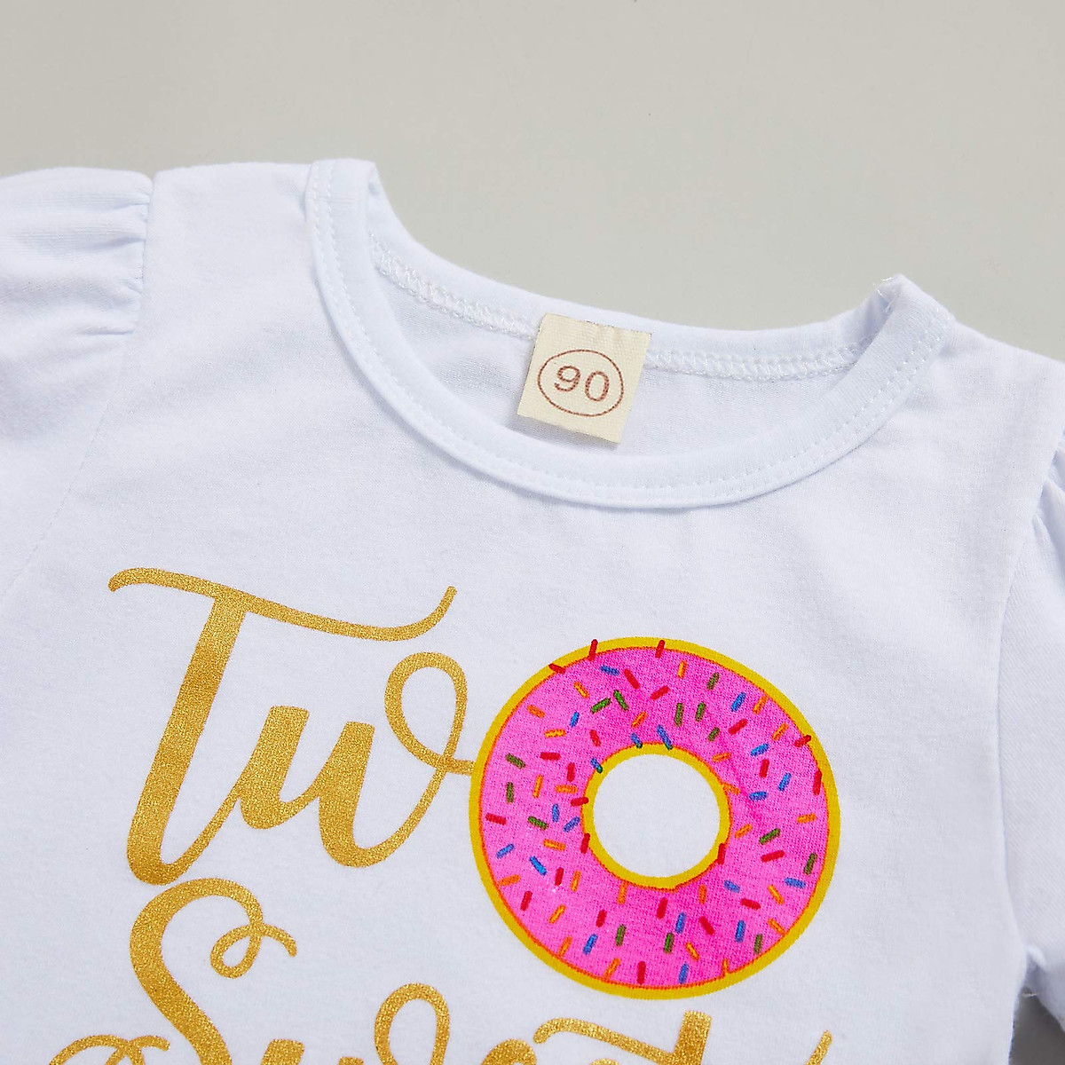 Viworld Toddler Baby Girls Tutu Skirt Set Two Sweet Long Sleeve T-Shirt + Tulle Dress Outfits with Headband (White5, 2 Years)