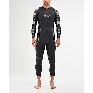 Men’s Propel:2 Wetsuit – Triathlon Full Body Wetsuit with Back Zipper Closure, Black Textural-Geo, XL – Men’s Full Wetsuit for Freediving, Swimming