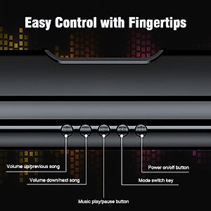 OFFSIR Sound Bar for TV, PC Desktop Speaker, Home Audio with Surround Sound System, TV Soundbar Speaker with Bluetooth 5.0/Optical/AUX/Coaxial for for Home Theater/Office/Gaming-50 Watts-3EQs