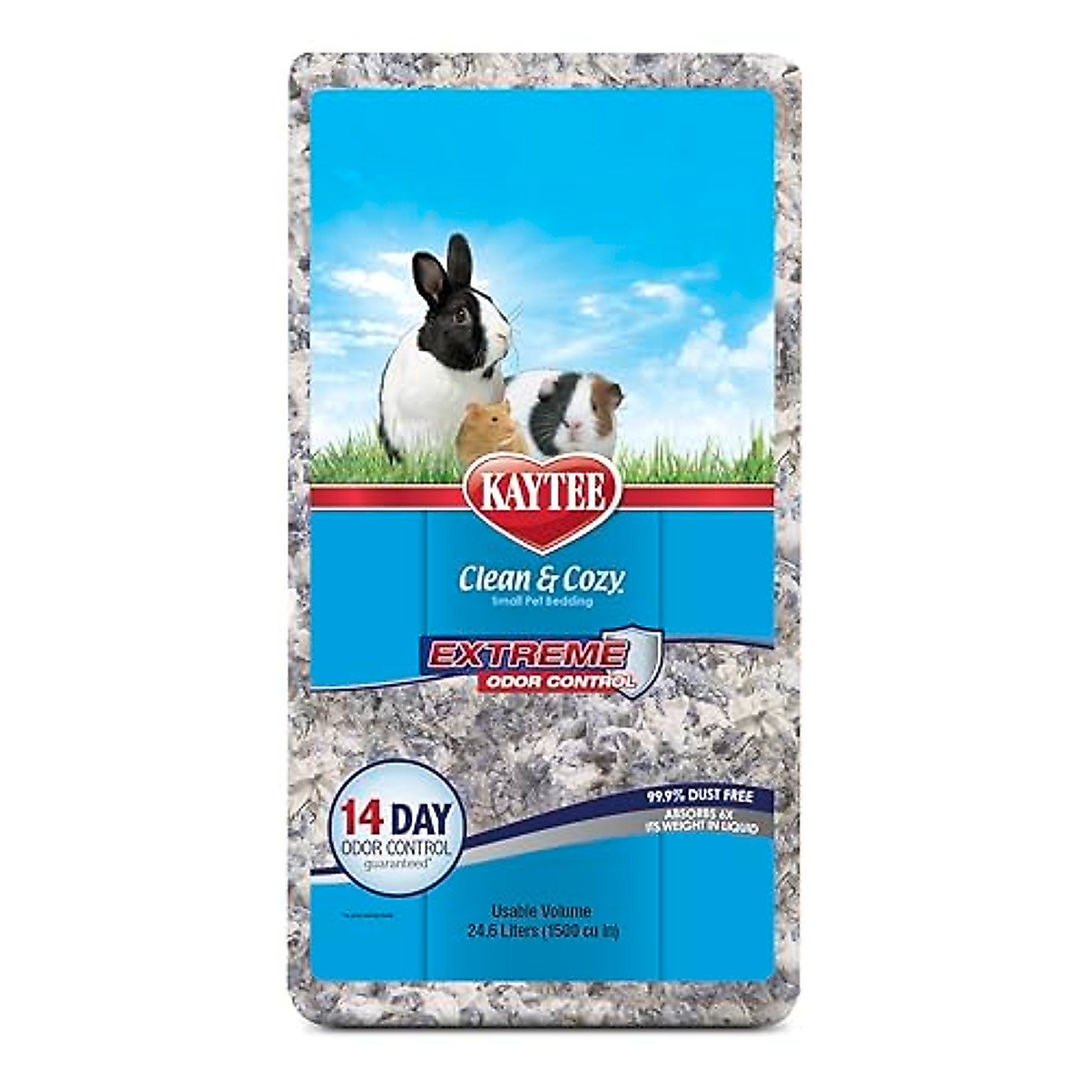 Kaytee Clean & Cozy Extreme Odor Control Bedding for Pet Guinea Pigs, Rabbits, Hamsters, Gerbils, and Chinchillas, 24.6 Liters