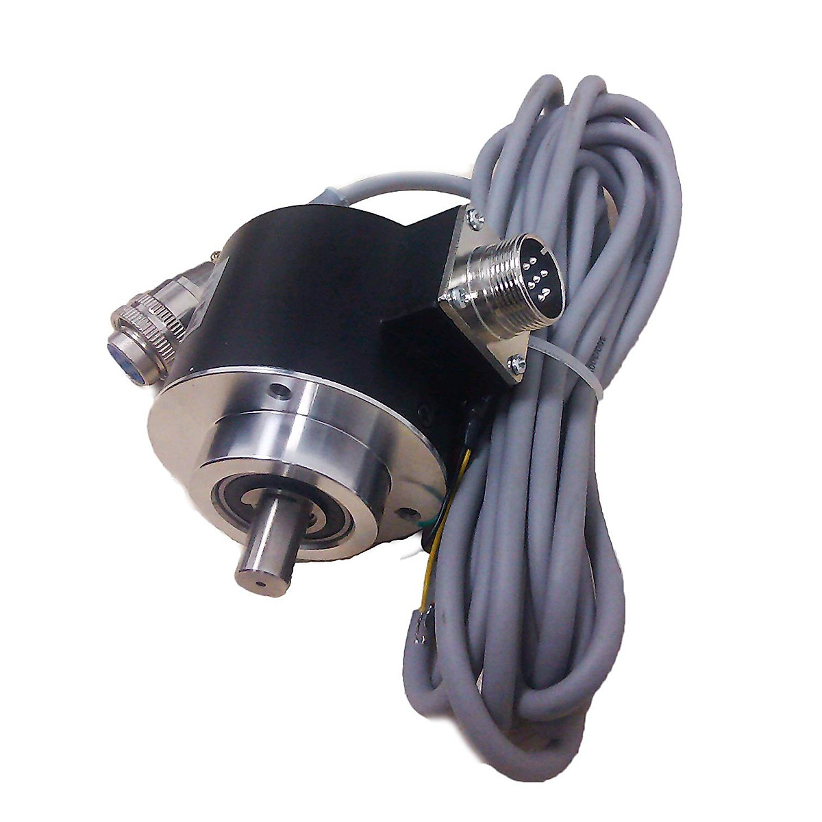 58mm Outer Diameter 10mm Optical Incremental Rotary Encoder 1024ppr 5-26V pushpull with Socket