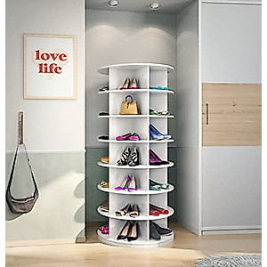 Weinstein storage Rotating shoe rack 360° original, Spinning shoe rack, Rotating shoe rack tower, Lazy susan, Reloving, Shoe rack,original 7-tier hold over 35 pairs of shoes