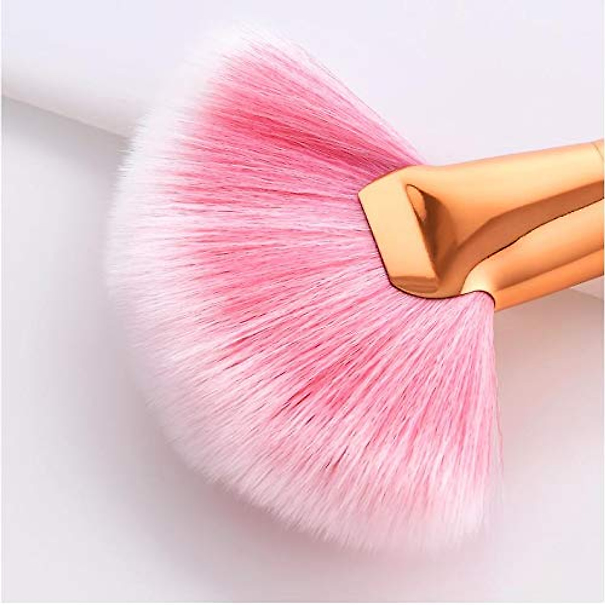 ARALOR Makeup Brushes Set 10 pcs Pink Wood Handle Soft Nylon Bristles Kabuki Makeup Brush Cosmetic Brushes Eyeshadow Eyeliner Blush Brushes
