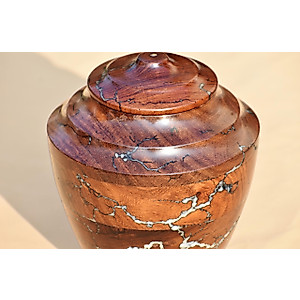 Rosewood Pet Loss urn Funeral Urn for Adult Sympathy Gift Decorative urn Memorial urn Wooden urn Box Lichtenberg Figure Resin urn for Ashes Cremation urn Urn for Human Ashes (Large up to 200 lb)
