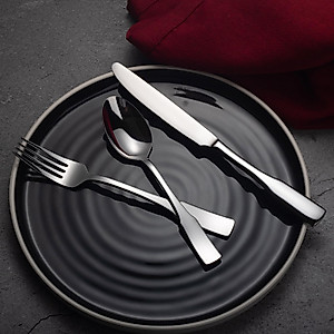 Alata Kate 40-Piece Silverware Set,Service for 8,Stainless Steel Flatware Set,Mirror Polished Cutlery Set,Dishwasher Safe