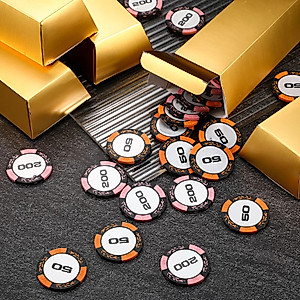 40 Pieces Gold Bars Fake Gold Bar Gift Box Golden Favor Boxes Foil Treasure Boxes Paper Golden Brick Casino Pirate Theme Party Supplies for Candy, Treats, Toys, Crafts Decoration, 5.5 x 3.2 Inches