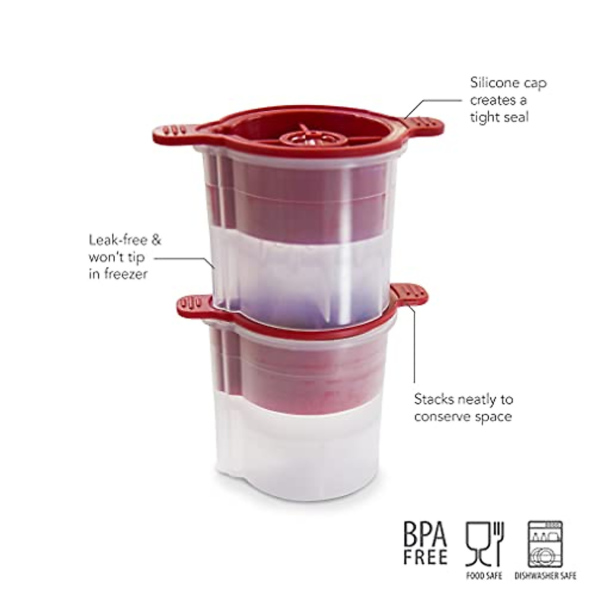 Tovolo Christmas Ornament Ice Molds, Set of 4, for Making Leak-Free, Slow-Melting Drink Ice for Whiskey, Spirits, Liquor, Cocktails, Soda & More