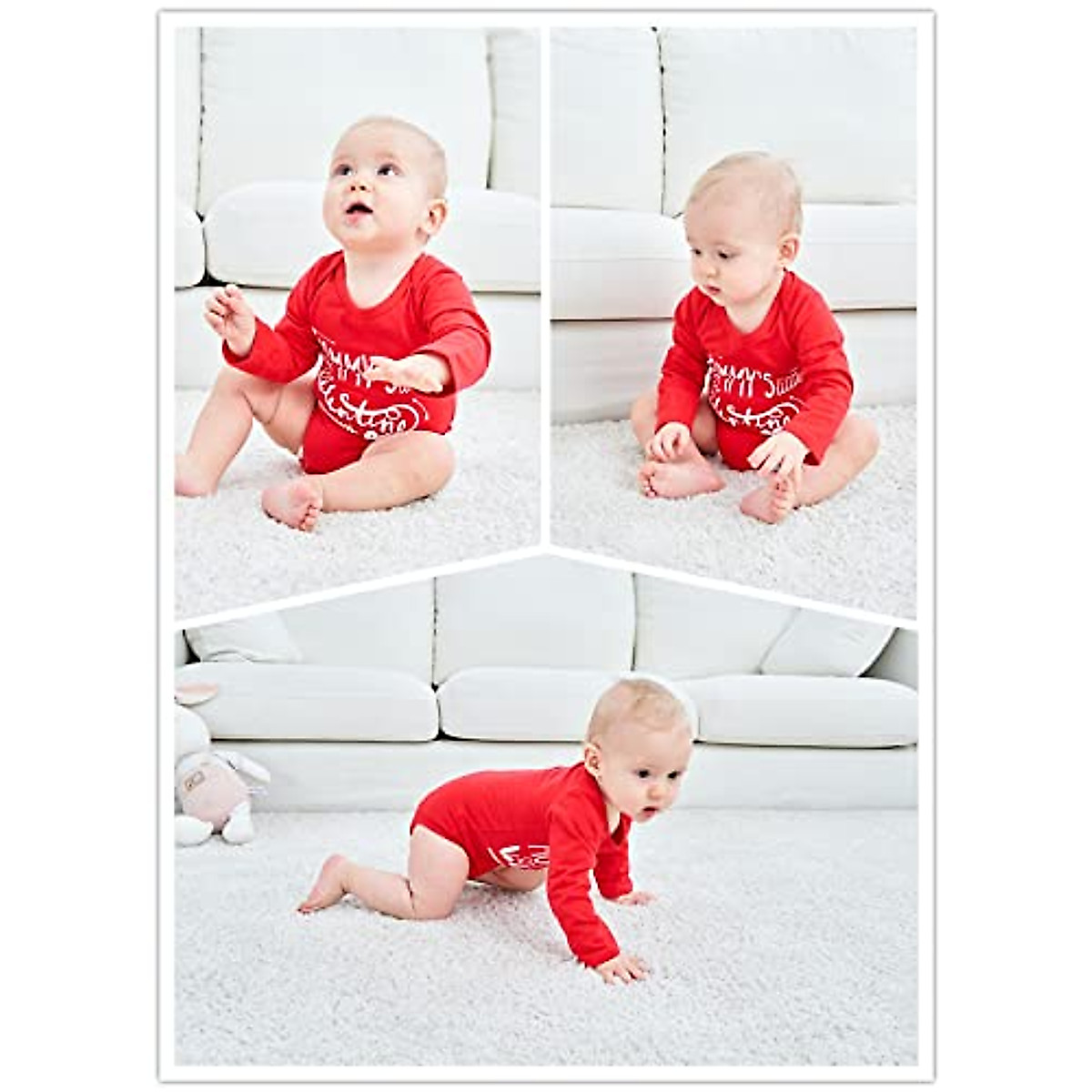 bilison Baby Boy Girl Valentine's Day Clothes Mommy and Daddy's Little Valentine Outfits