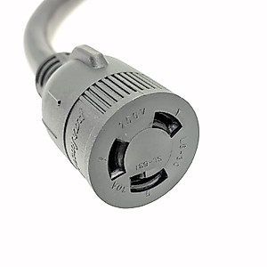 Parkworld 886368 Adapter Cord NEMA 14-30P Male to L6-30R Female, 30A, 250V, 1.5 Feet