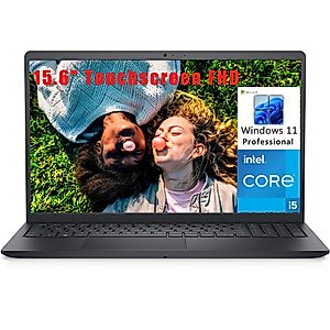 Dell Inspiron 15 3000 3520 15.6" FHD Touchscreen Business Laptop Computer, Intel Core i5-1135G7 (Beat i7-1065G7), 16GB DDR4 RAM, 512GB PCIe SSD, 802.11AC WiFi, Bluetooth, Windows 11 Pro