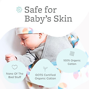 MONICA + ANDY Organic Cotton Unisex Layette Sets (0-3 Months, Grey, 4)