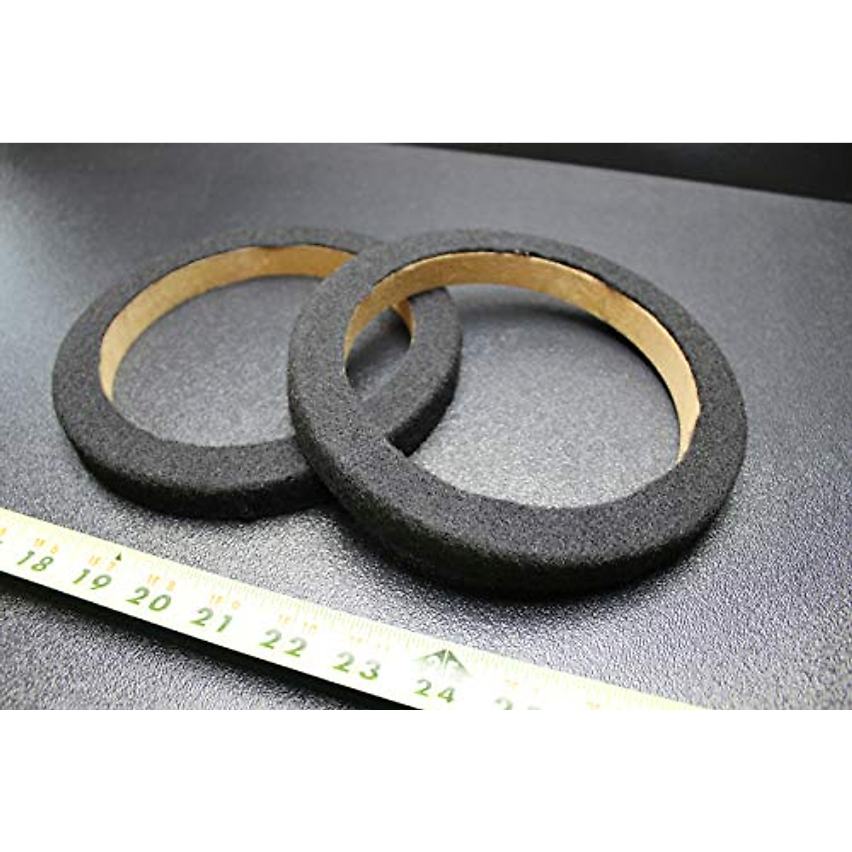 2 MDF Speaker Ring Spacer 6.5 INCH Carpet Wood 3/4 Thick Fiberglass RING-065CBK