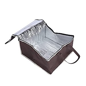 CRAFTHROU Cake Packing Bag Catering Grocery Bag Padded Carry Shopping Bags for Groceries Thermal Grocery Bag Insulated Lunch Bags Stands Upright Warmer Bag Pizza Bag Non-Woven Fabric Coffee