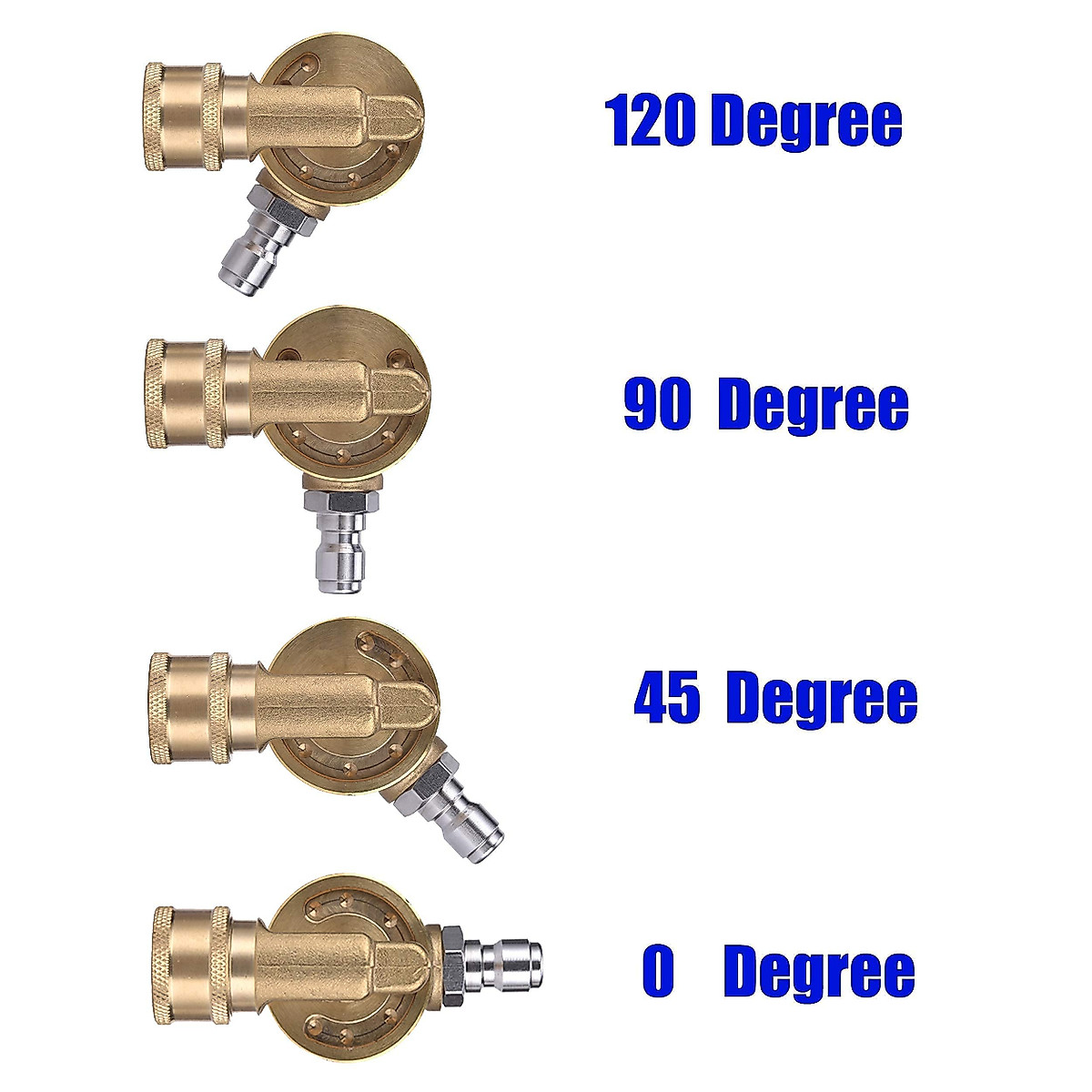 M MINGLE Turbo Nozzle for Pressure Washer, Gutter Cleaner Attachment, 1/4 Inch Quick Connect, 5 Nozzle Tips