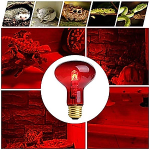 OMAYKEY 75W 2 Pack Infrared Heat Lamp Bulb Red Light Glass Heating Lamps Bulbs for Lizard Snake Bearded Dragon Chameleon Aquarium Reptiles & Amphibians