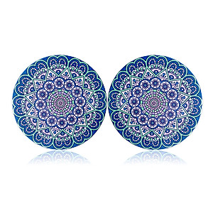 Ceramic Trivet for Hot Pots and Pans, Large Heat Resistant Mats with Cork Base, Trivets for Hot Dishes, Extra Thick, Round 7.9 Inch, Set of 2